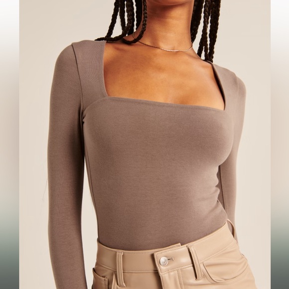 Abercrombie & Fitch | Tops | Abercrombie Square Neck Bodysuit | Poshmark
